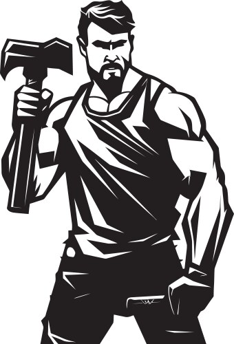 Constructive creativity construction worker Vector Image