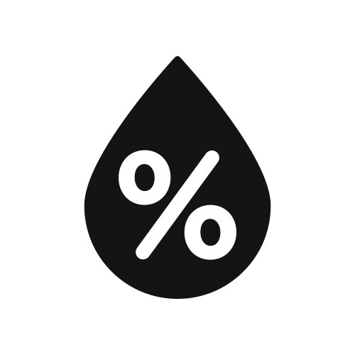 Humidity icon isolated on white background Vector Image