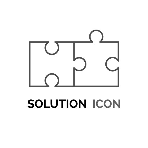 Problem and solution icons Royalty Free Vector Image