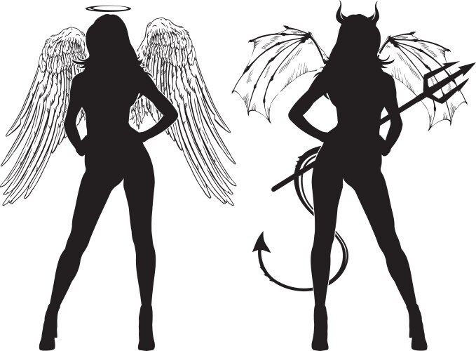 Angel Devil Vector Images (over 6,800)