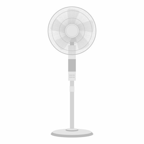 Electric office pedestal fan isolated on white Vector Image