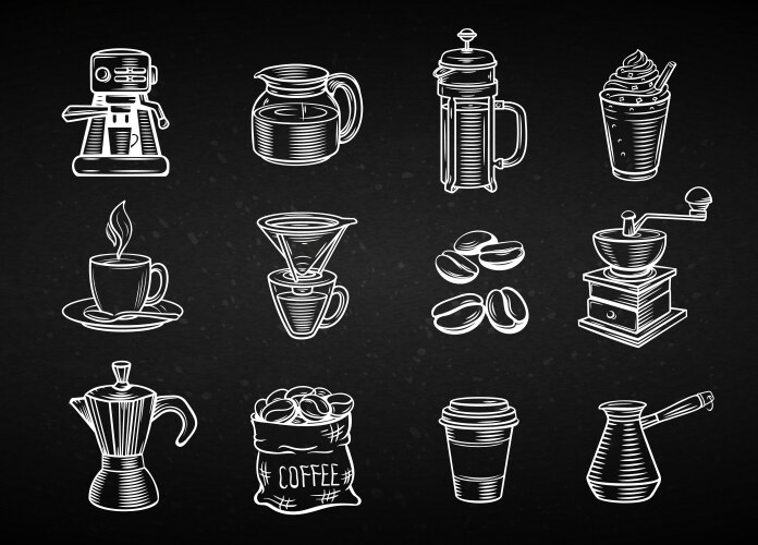 Coffee infographics set Royalty Free Vector Image