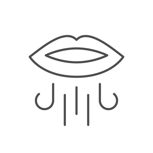 Breathing icon breath difficulties sign Royalty Free Vector