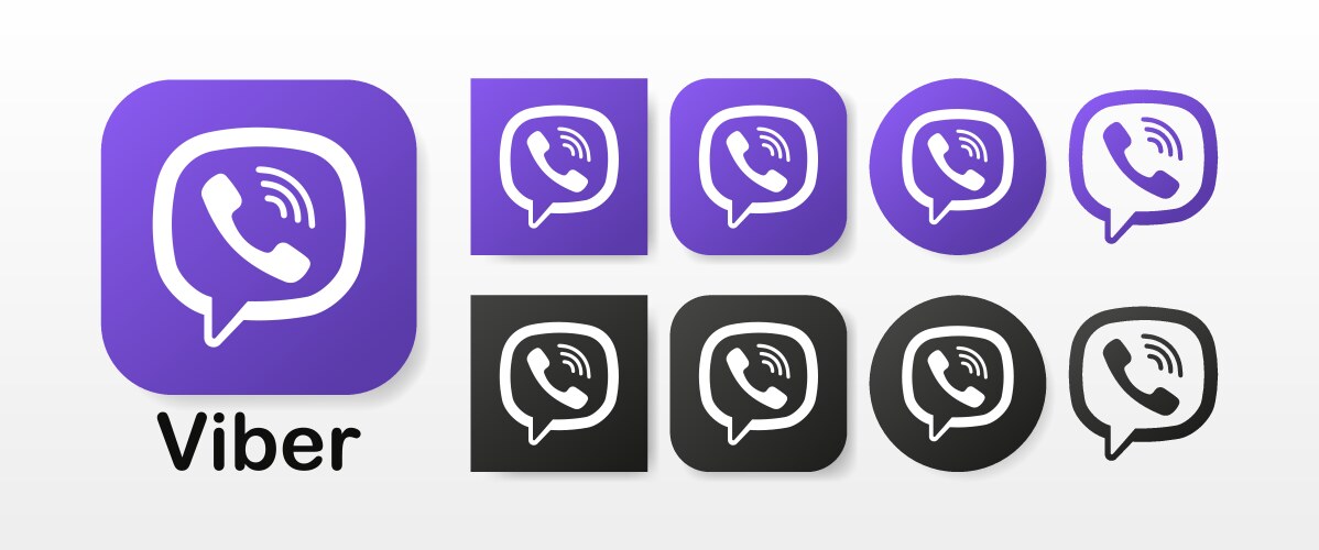 Viber mockup on a white background Royalty Free Vector Image