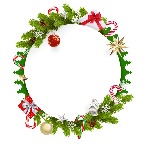 Christmas corner decorations Royalty Free Vector Image