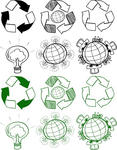 Recycle symbols Royalty Free Vector Image - VectorStock