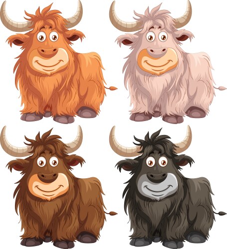 Highland Cow Cartoon Vector Images (over 610)