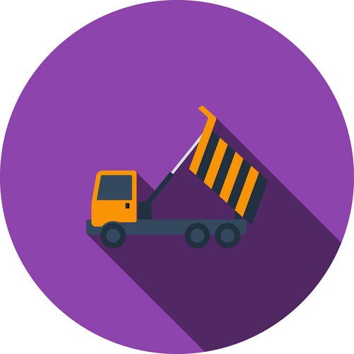 Icon of tipper Royalty Free Vector Image - VectorStock