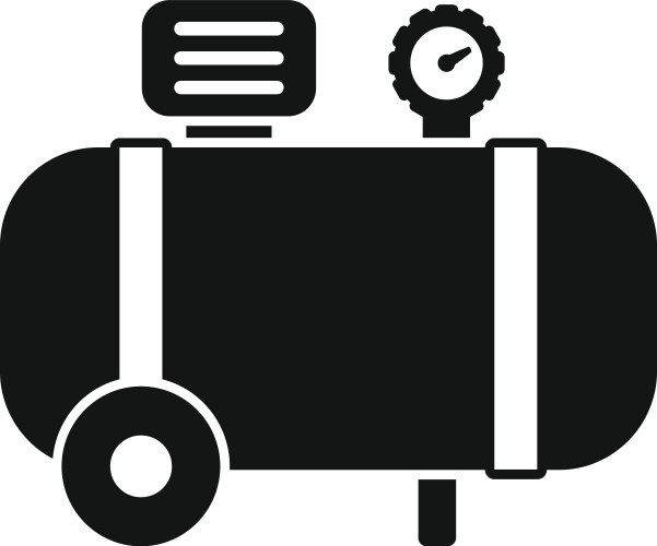 Two color air compressor icon from construction Vector Image