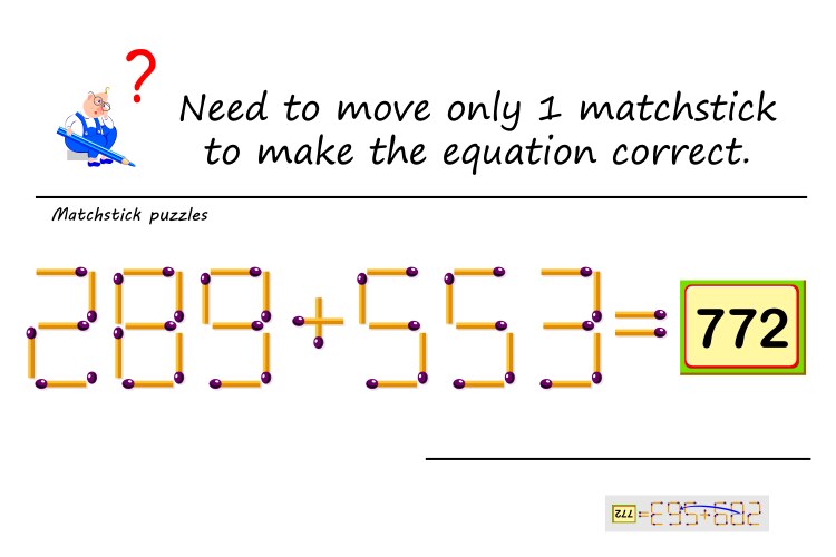 Mathematical logic puzzle game for smartest Vector Image