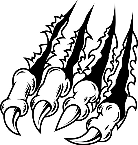 Monster claws scratching background for poster t Vector Image