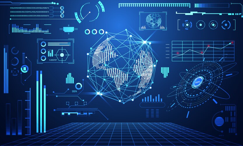 Technology futuristic frame virtual panel Vector Image Technology futuristic frame virtual panel Vector Image