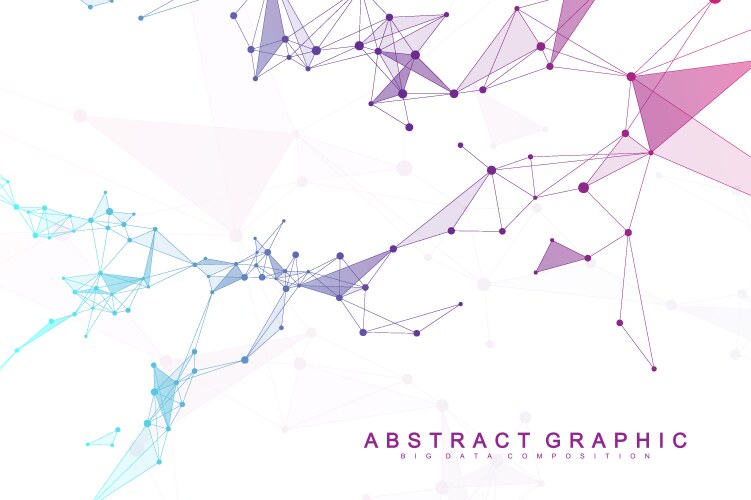 Big Data Visualization Graphic Abstract Royalty Free Vector