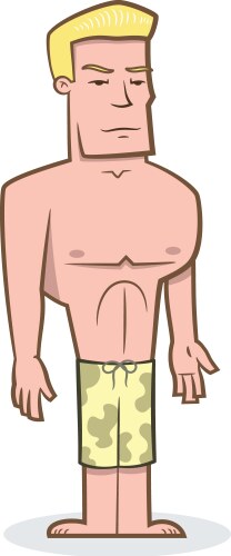 Cartoon surfer Royalty Free Vector Image - VectorStock