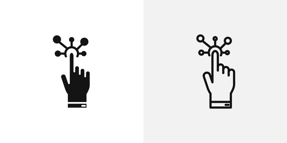 Interactive icon Royalty Free Vector Image - VectorStock