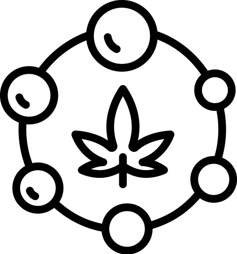 Cannabis line icon marijuana logo symbol Vector Image