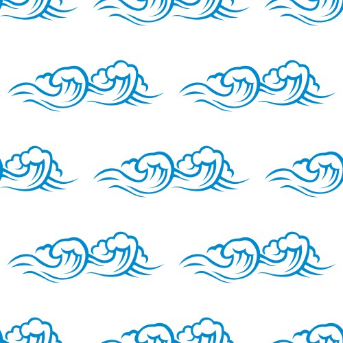 Hawaiian waves seamless pattern Royalty Free Vector Image