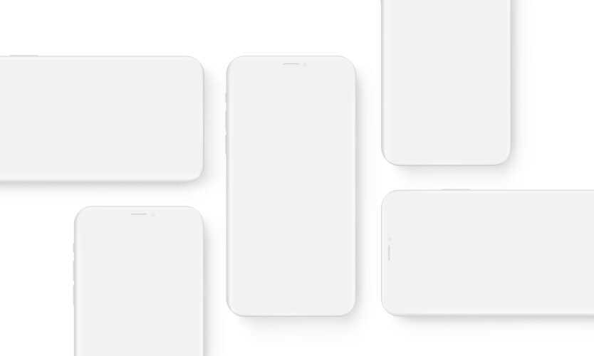 Phone gui template wireframe ui kit Royalty Free Vector