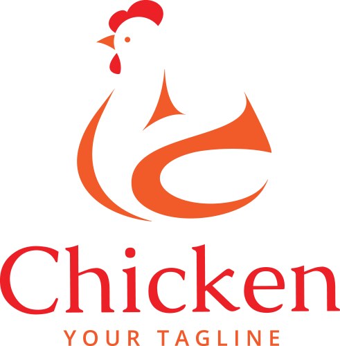Chicken time logo Royalty Free Vector Image - VectorStock