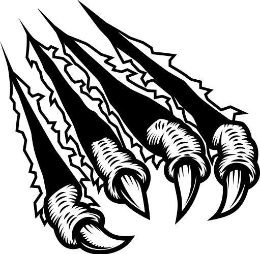 Monster claws scratching background for poster t Vector Image