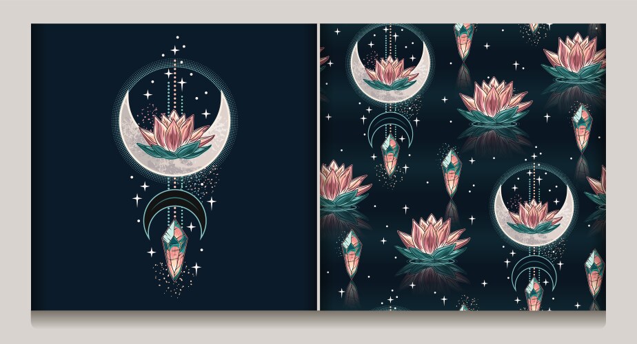 Lotus Flower Moon Vector Images (over 1,700)