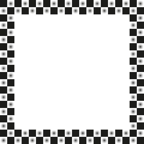 Checkered border frame black and white squares Vector Image