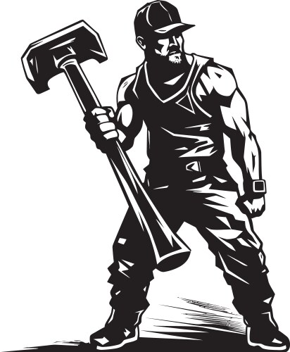 Craftsmans craft construction worker hammer Vector Image