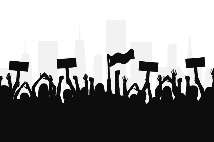 Protest group Royalty Free Vector Image - VectorStock