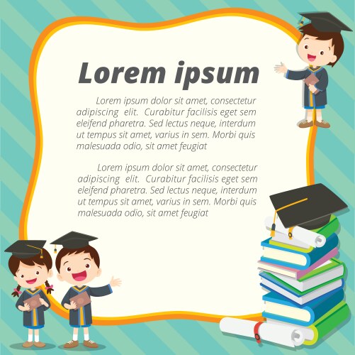 Kids diploma certificate for preschool Royalty Free Vector