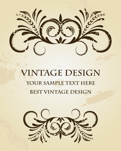 Vintage template Royalty Free Vector Image - VectorStock