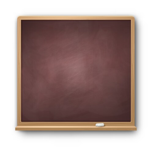 Realistic blank green class board with wooden Vector Image