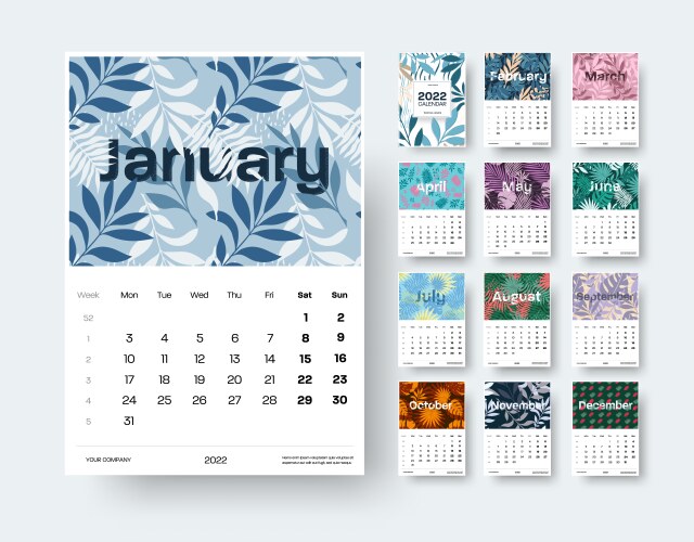 Desk calendar template 2025 design with good look Vector Image