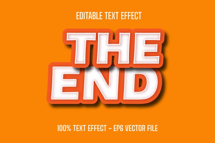 True 3 d text effect modern style Royalty Free Vector Image