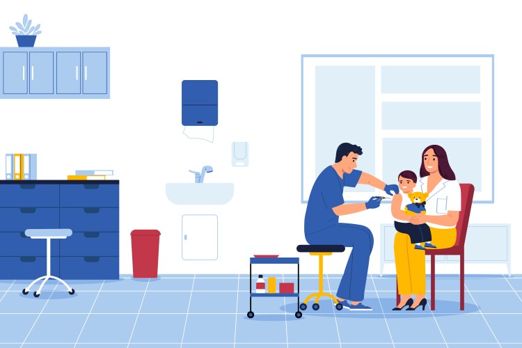 Child Vaccination Vector Images (over 2,800)