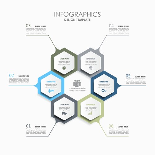 Conceptual design template infographics element Vector Image