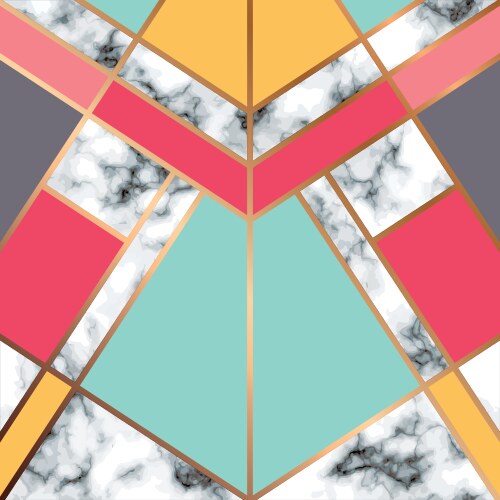 Marble luxury and snakeskin geometric seamless Vector Image