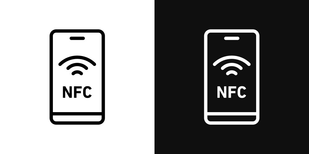 Nfc communication icon Royalty Free Vector Image