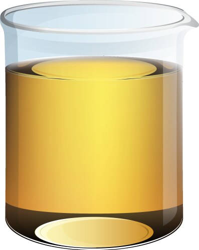 A full glass beaker Royalty Free Vector Image - VectorStock