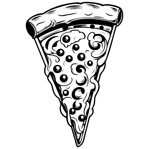 Black daisy realistic ink sketch Royalty Free Vector Image