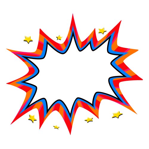 Pop art styled speech bubble template for your Vector Image