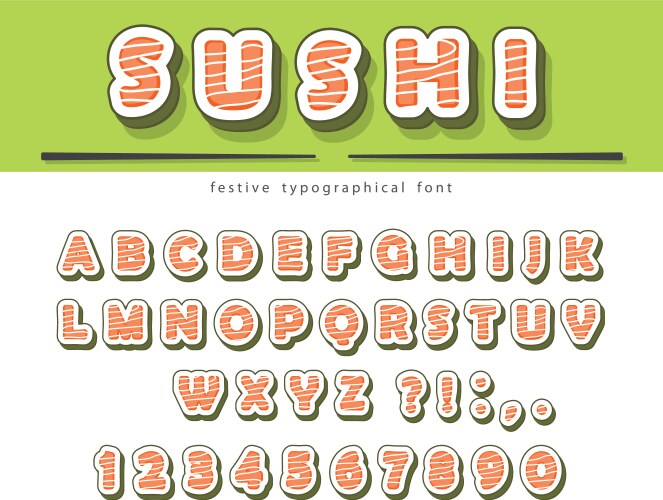 Sushi Alphabet Vector Images (over 270)
