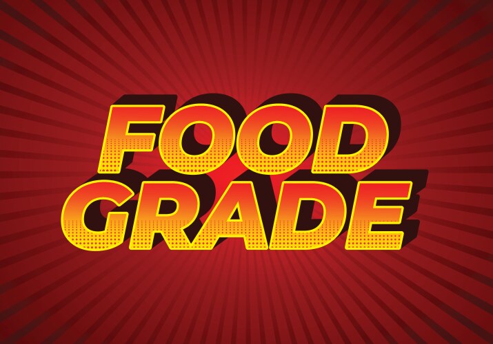 Food grade text effect in 3d style with good Vector Image