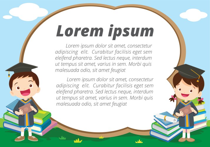 Cartoon graduation celebration Royalty Free Vector Image