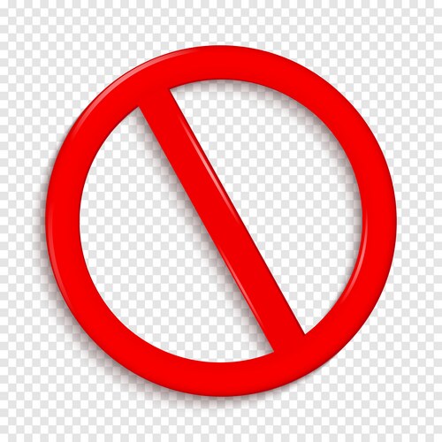 Red No Symbol - Stop Sign Royalty Free Vector Image