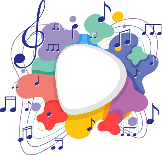 Colorful music notes Royalty Free Vector Image