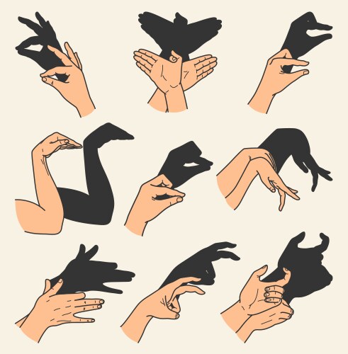 Hand Shadow Puppets Vector Images (over 210)