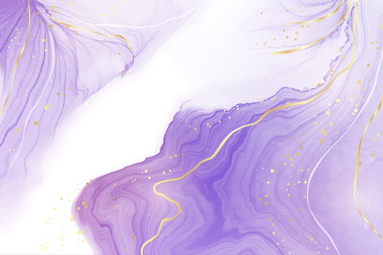 Purple lavender liquid watercolor background Vector Image