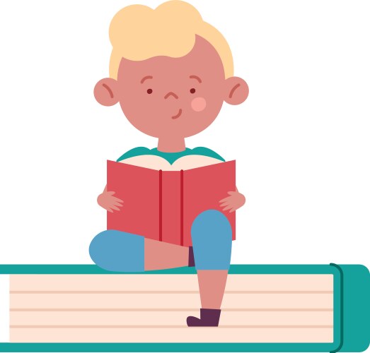 Kid Reader Vector Images (over 2,100)