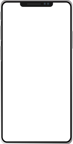Modern frameless mobile phone mockup isolated Vector Image