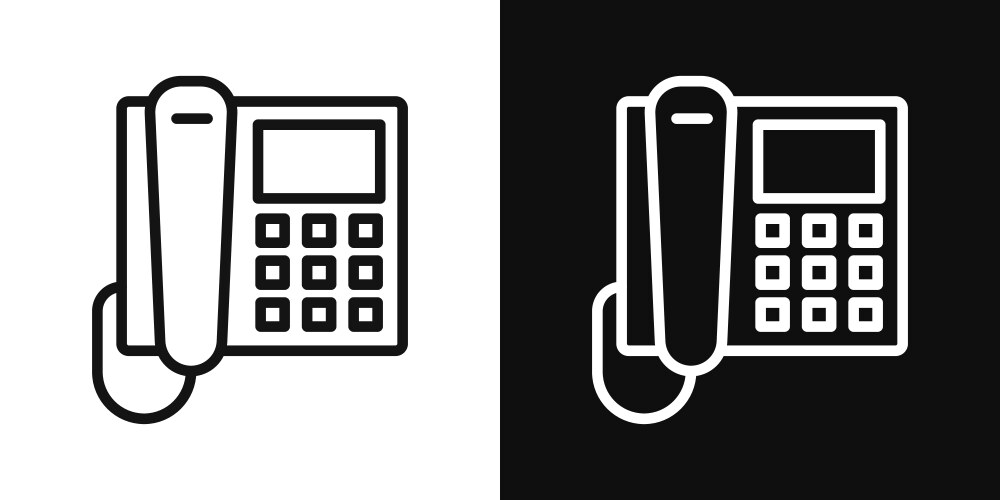 Office phone icon Royalty Free Vector Image - VectorStock